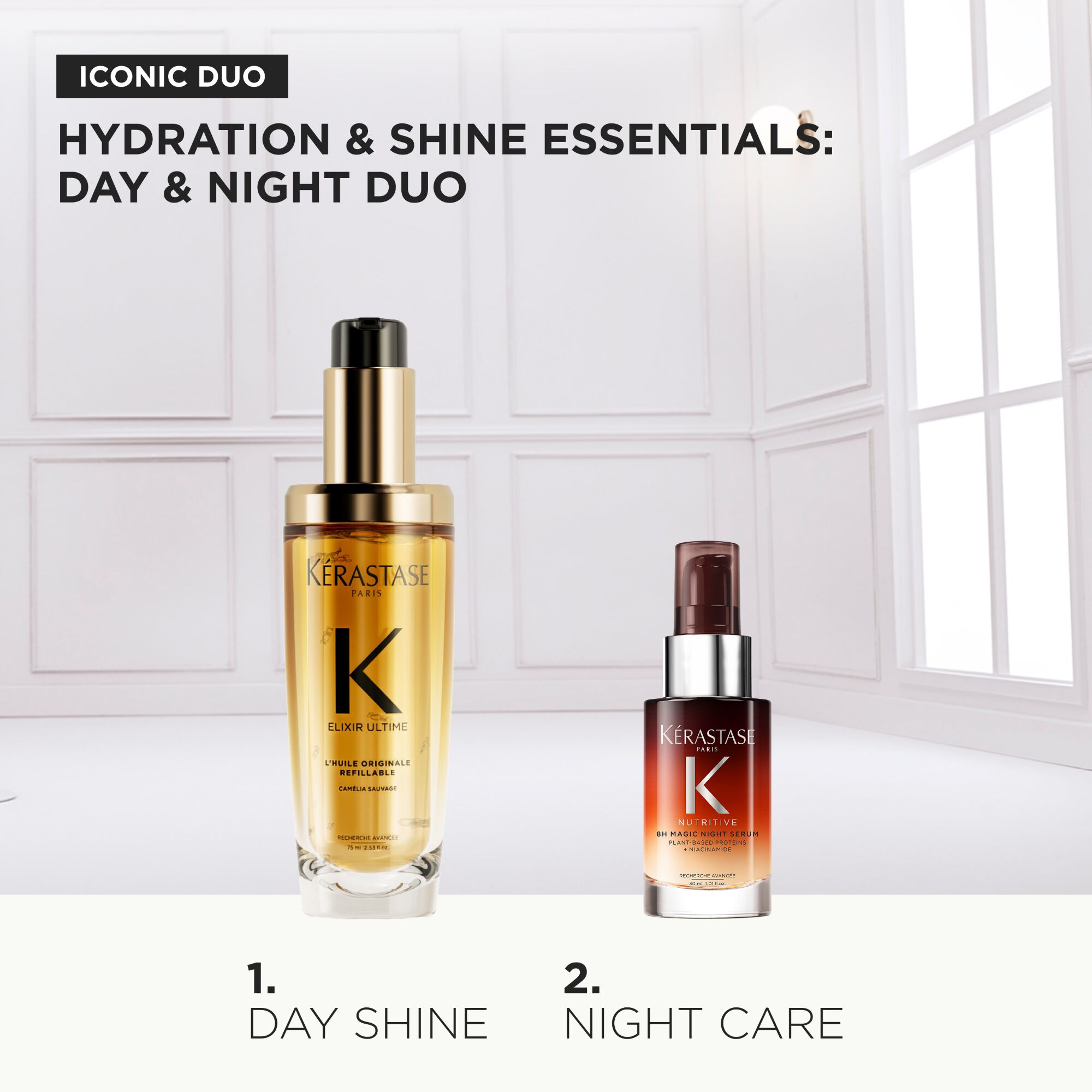 Elixir Ultime Oil 8Hr Night Serum Duo Gift Set 2025 | Kérastase